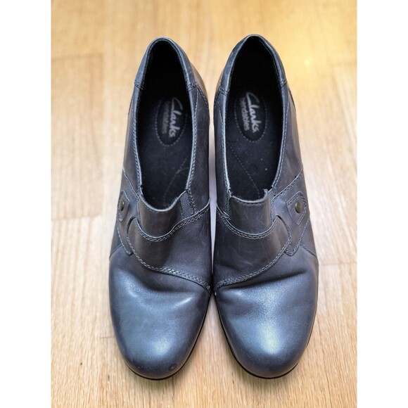 Clarks | Shoes | Clarks Bendables Womens Brown Gray Leather Slipon ...